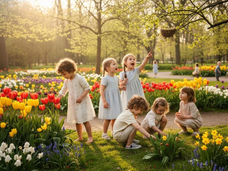 Frühlings-Wimmelbilder basteln: Natur entdecken & Lernen fördern ...
