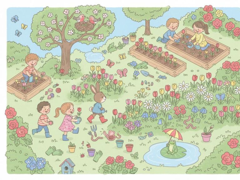 Wimmelbilder bei Regen: Frühling spielend entdecken - Montessori Helden